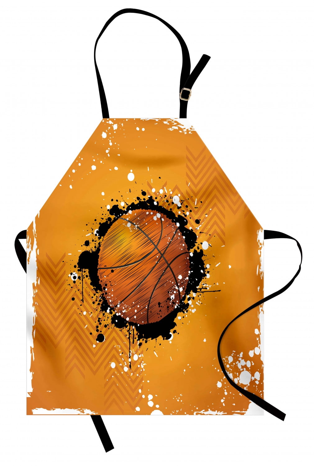 Basketball Apron Basketball and Paint Splashes on Abstract Grungy ...