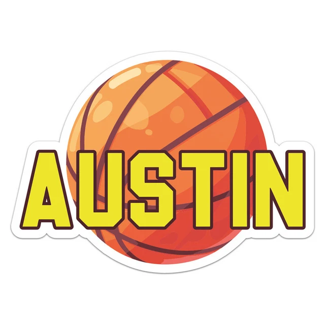 Basketball Austin Sticker Phone Decal Water Bottle Stickers Car Decals ...