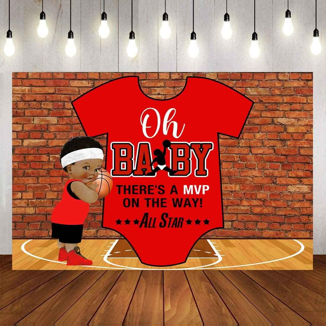 Basketball Backdrop, Oh Baby There's a MVP on The Way All Star Theme ...