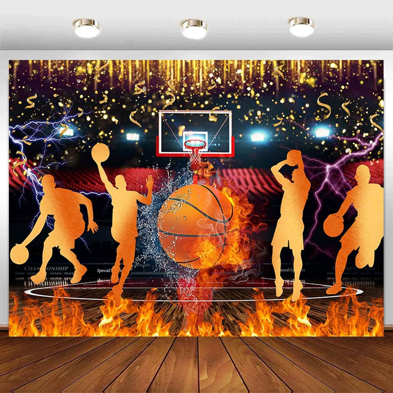Basketball Backdrop Slam Dunk Sports Birthday Decorations Photography ...