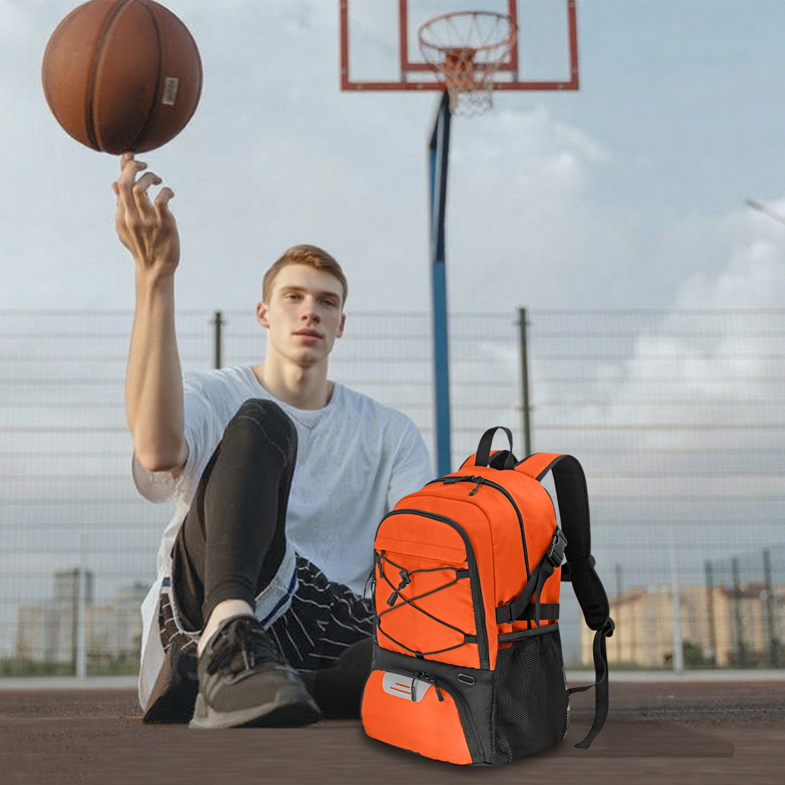 Basketball Backpack Large Sports Bag with Separate Ball Holder & Shoes ...