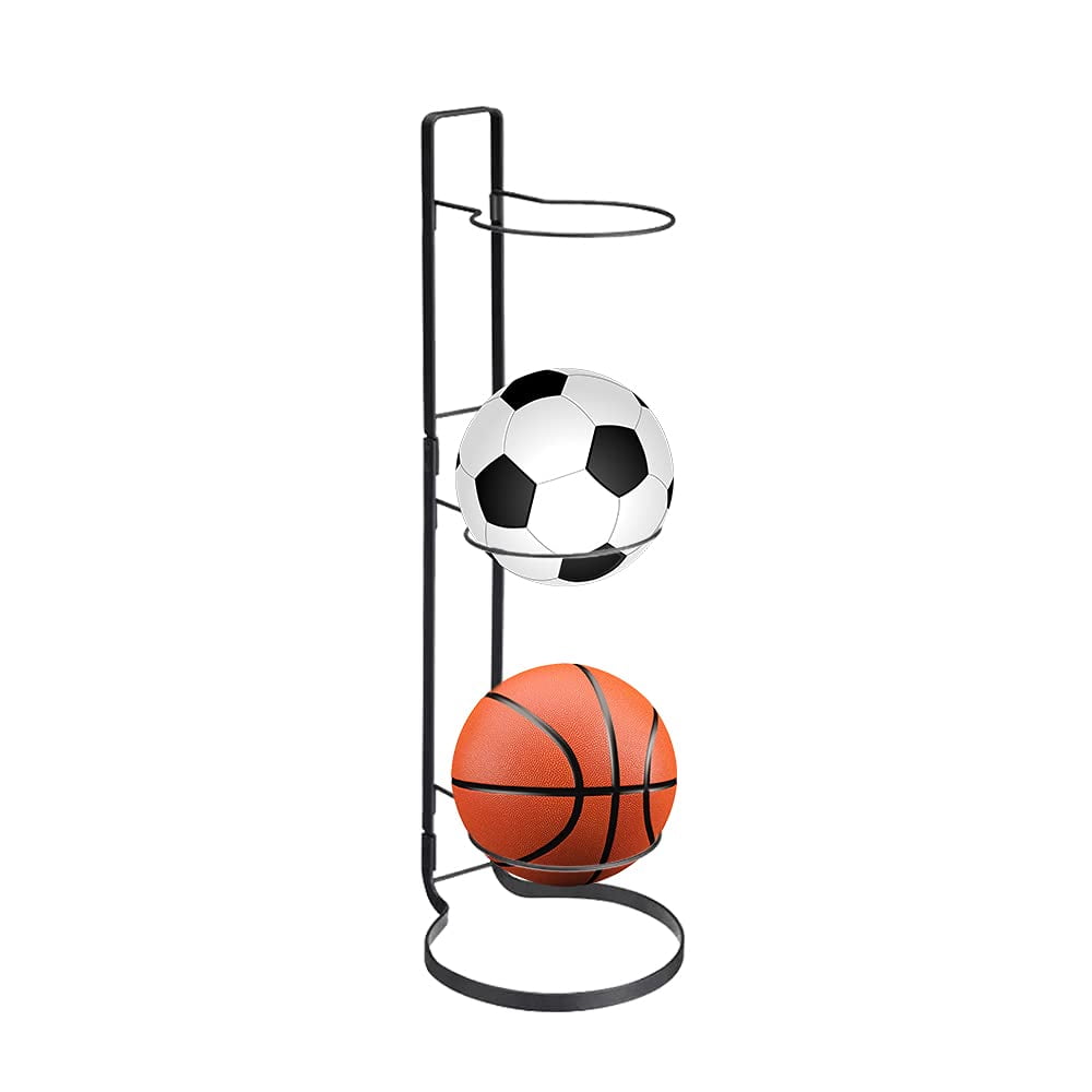 Basketball Ball Storage Rack, 3 Tier Cube Ball Storage Holder ...