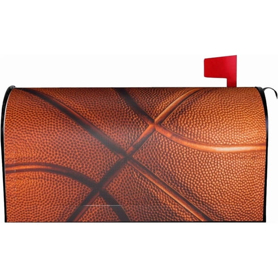 Basketball Ball Texture Mailbox Cover Magnetic Sport Theme Waterproof ...