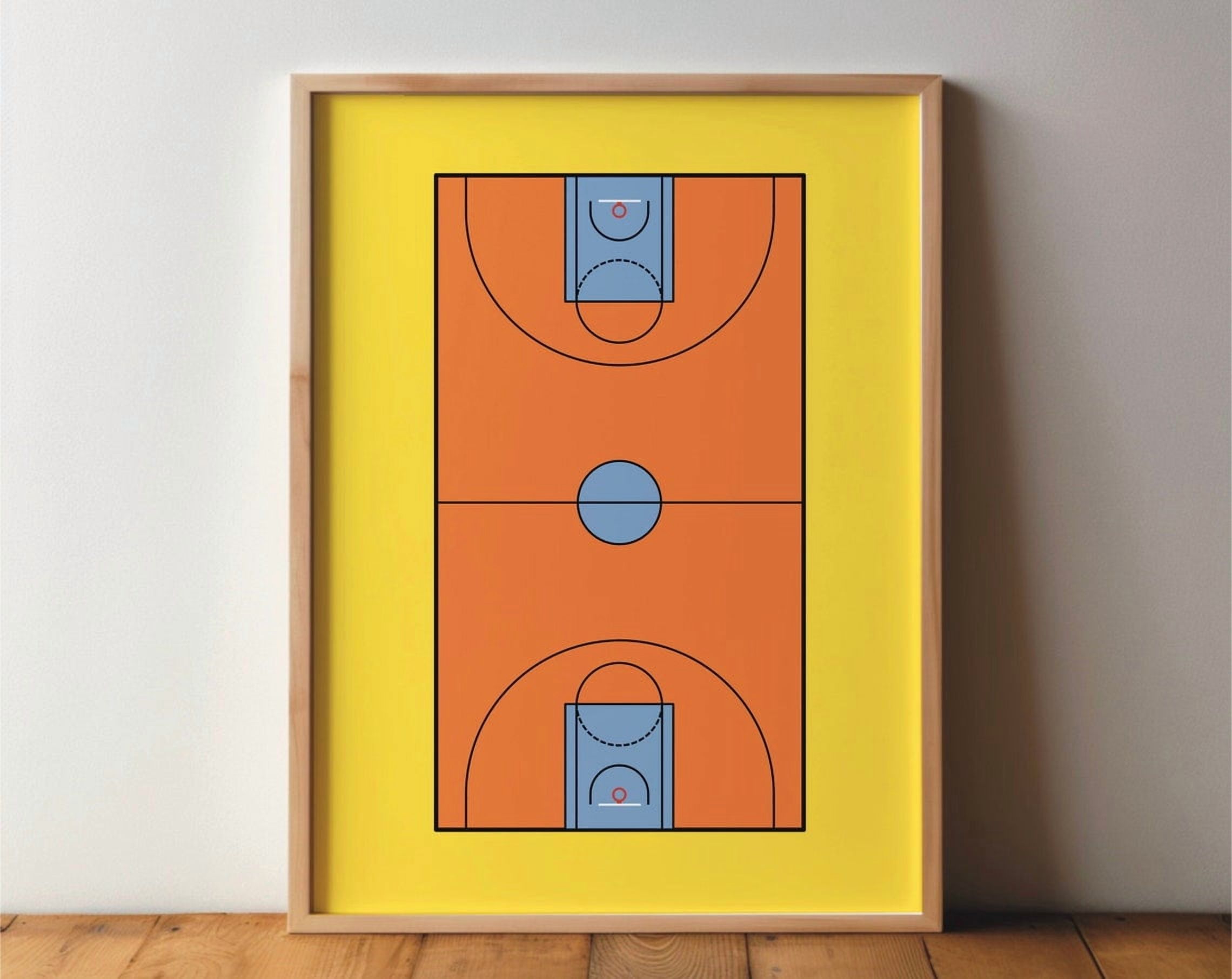 Basketball Basketball Court Poster - Sport Poster Minimal Modern Sport ...