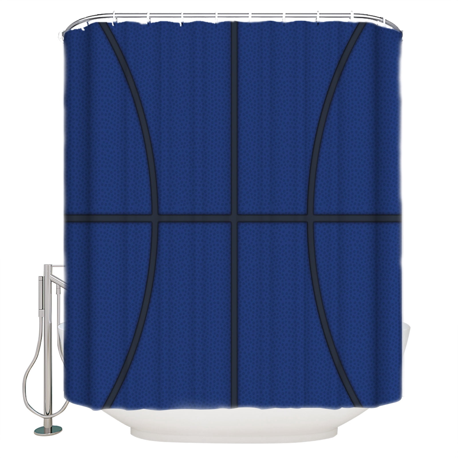 Basketball Bathroom Shower Curtains with 12 Hooks Polyester Waterproof ...