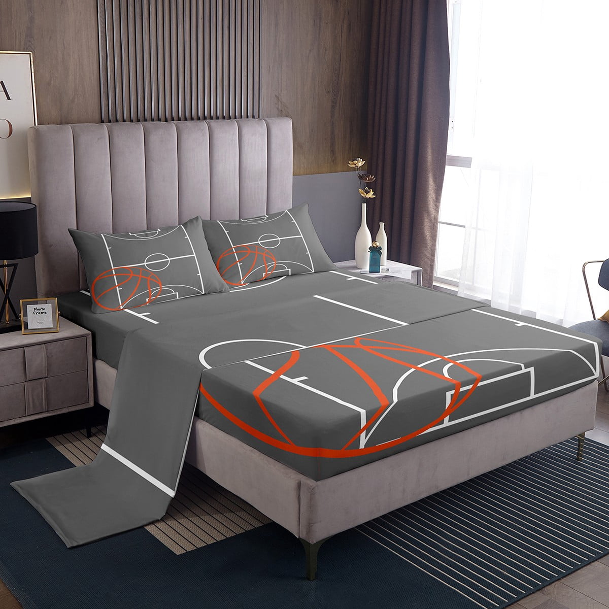 Basketball Bed Sheets Set Queen Size Basketball Bedding Set Teens ...