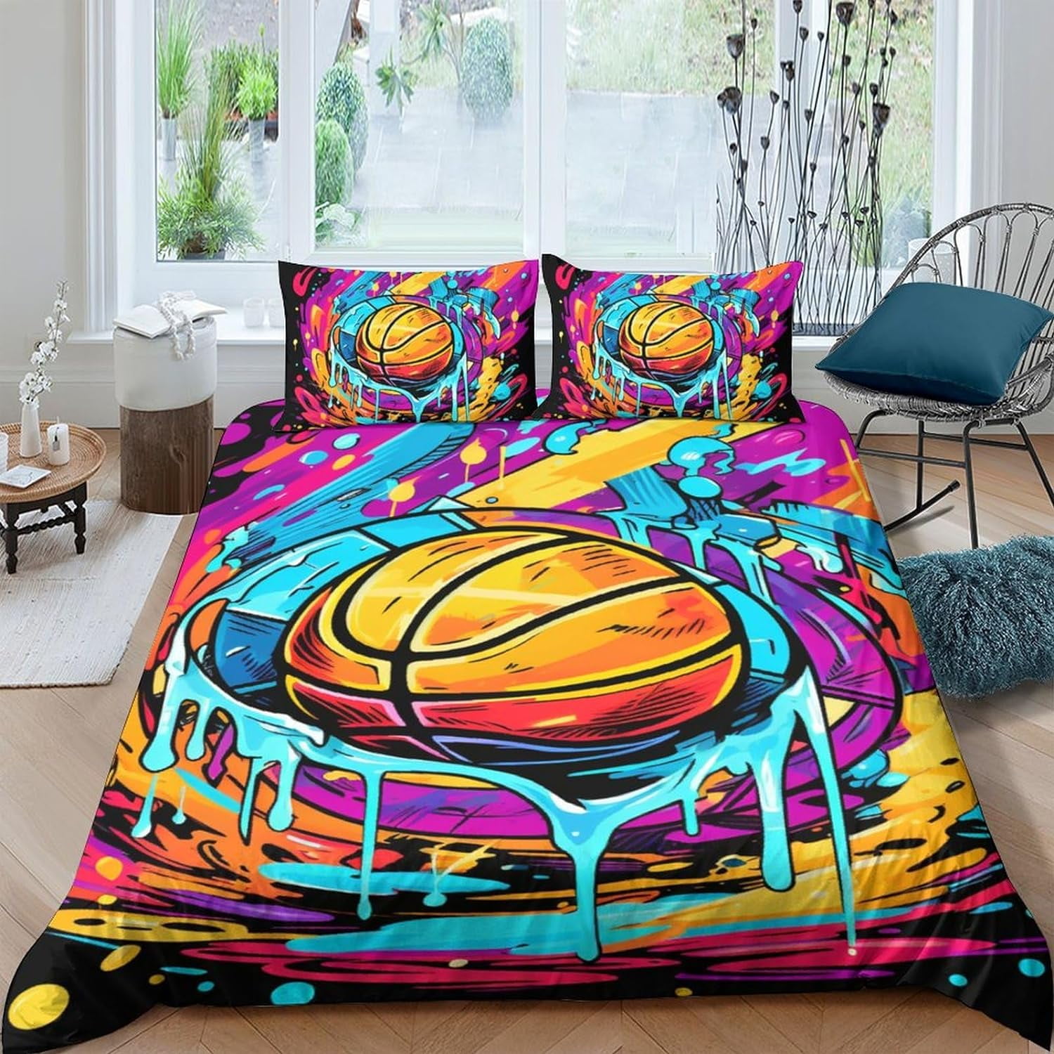 Basketball Bedding Set 3D Printed Quilt Cover Comforter Covers Duvet ...