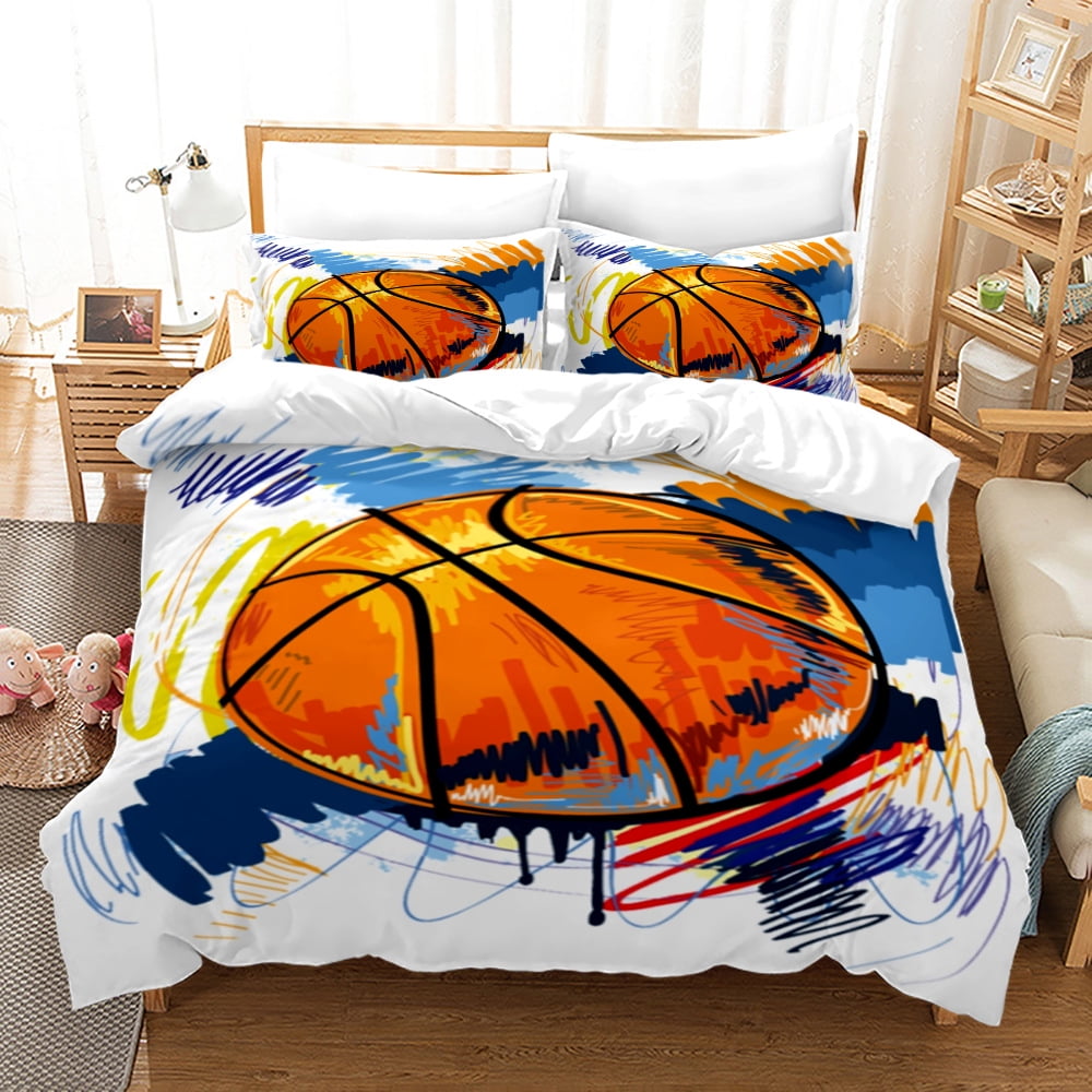 Basketball Bedding Set Twin Full Queen King Size, Sports Basketball Bedding Boys Comforter Sets ...
