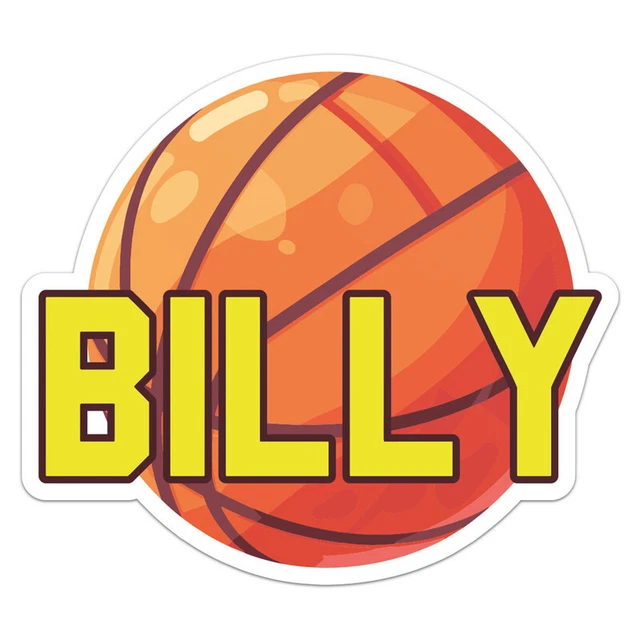 Basketball Billy Sticker Phone Decal Water Bottle Stickers Car Decals ...