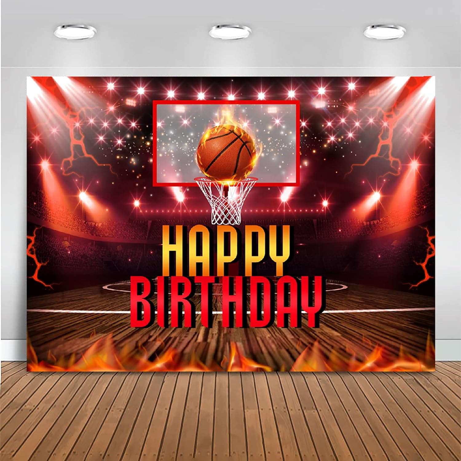 Basketball Birthday Backdrop for Boy Sport Backetball Theme Birthday ...