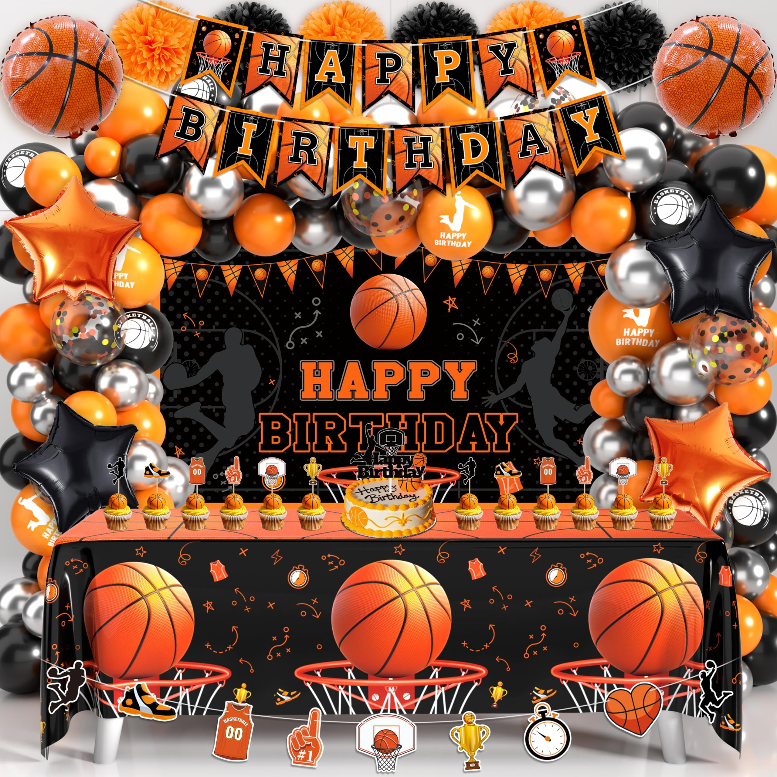 Basketball Birthday Party Decorations, Basketball Themed Party ...