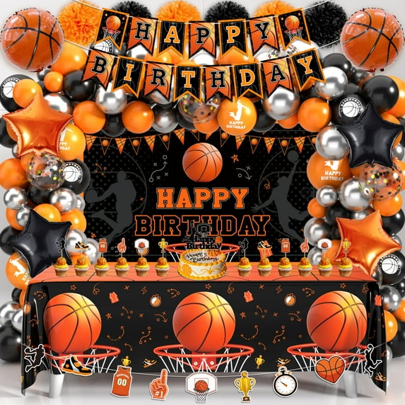 Basketball Birthday Party Decorations, Basketball Themed Party ...