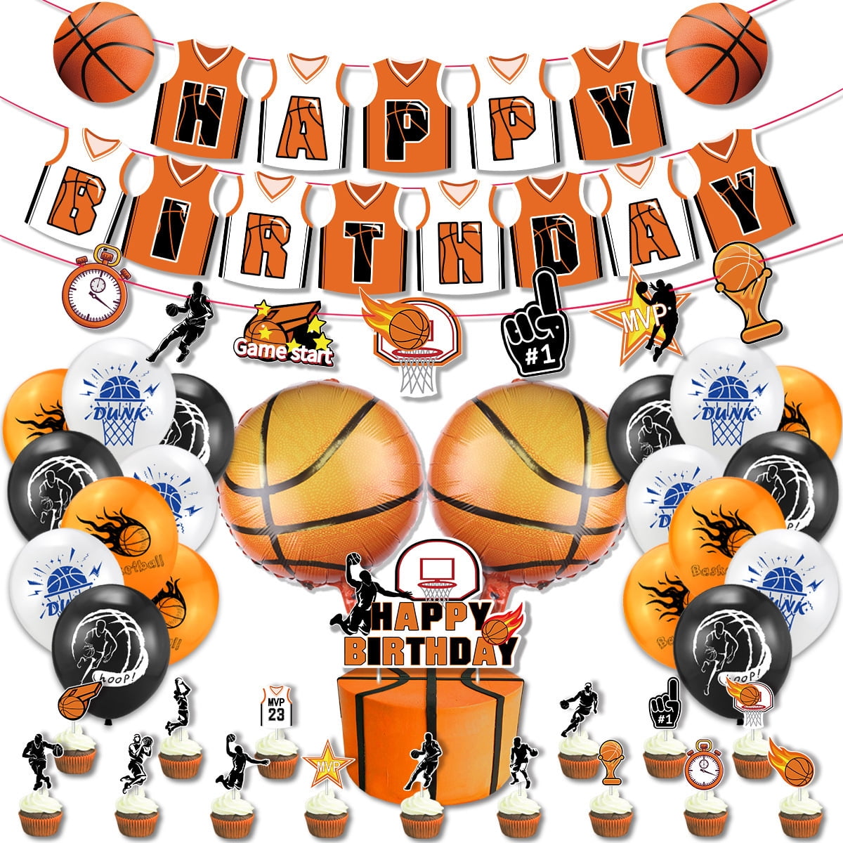 Basketball Birthday Party Decorations Supplies for Boys - Sports ...