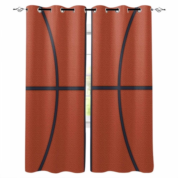 Basketball Blackout Curtains for Bedroom/Living Room, Thermal Insulated ...