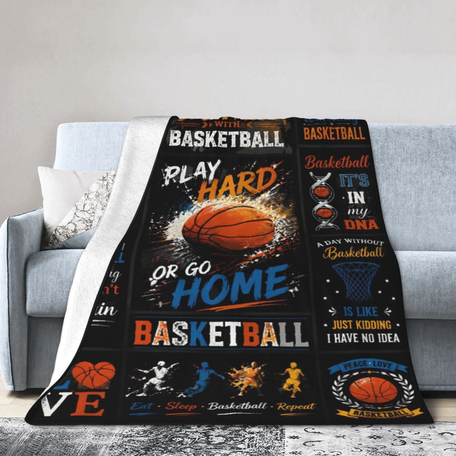 Basketball Blanket Gift Throw Blanket Motivational Sports Gift for Men ...
