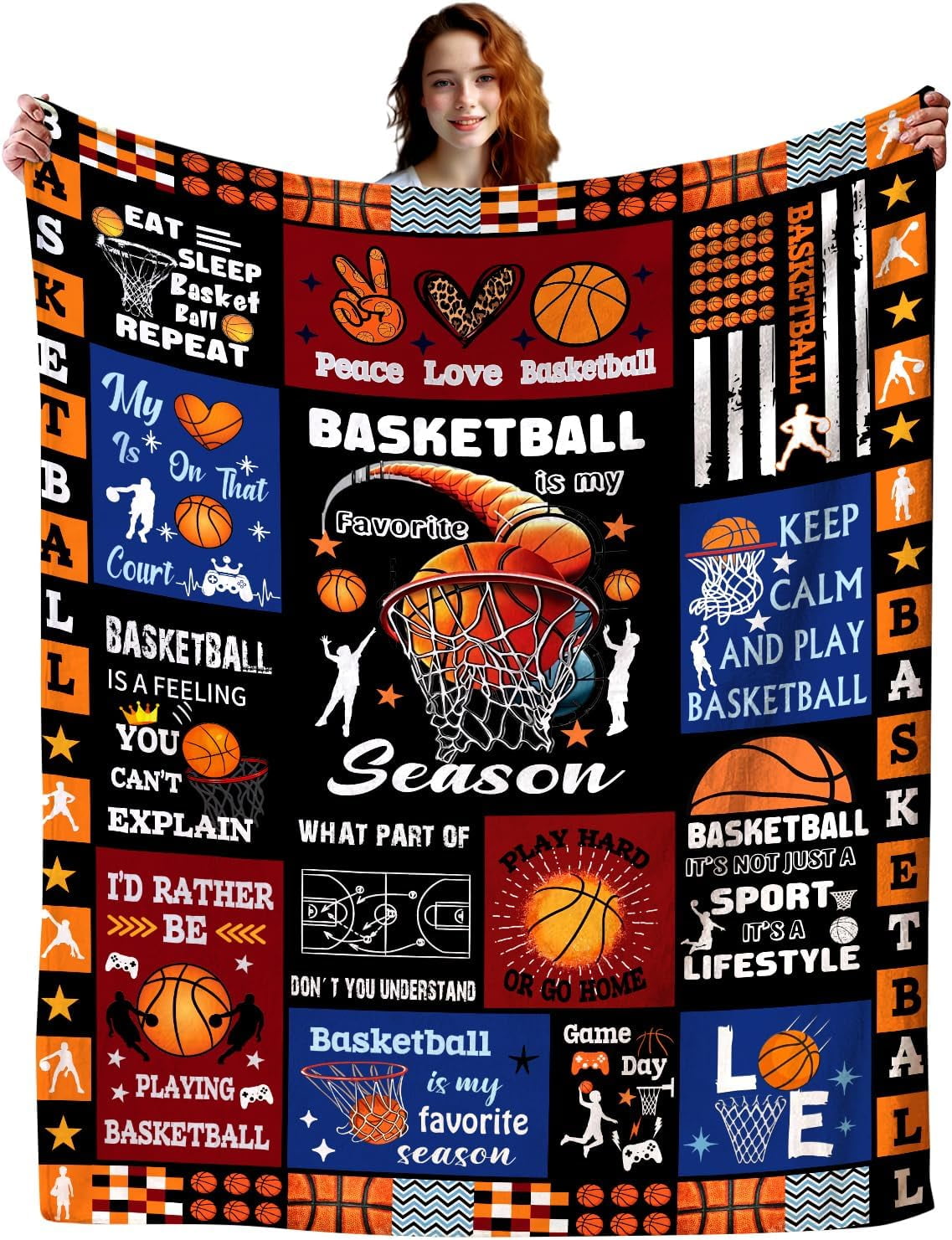 Basketball Blanket Gifts for Girls Boys Kids Team Basketball Lovers ...