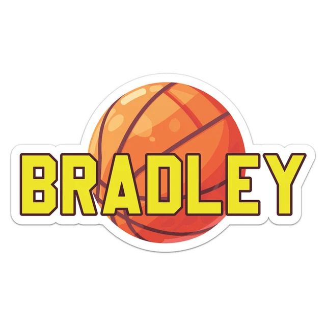 Basketball Bradley Sticker Phone Decal Water Bottle Stickers Car Decals ...