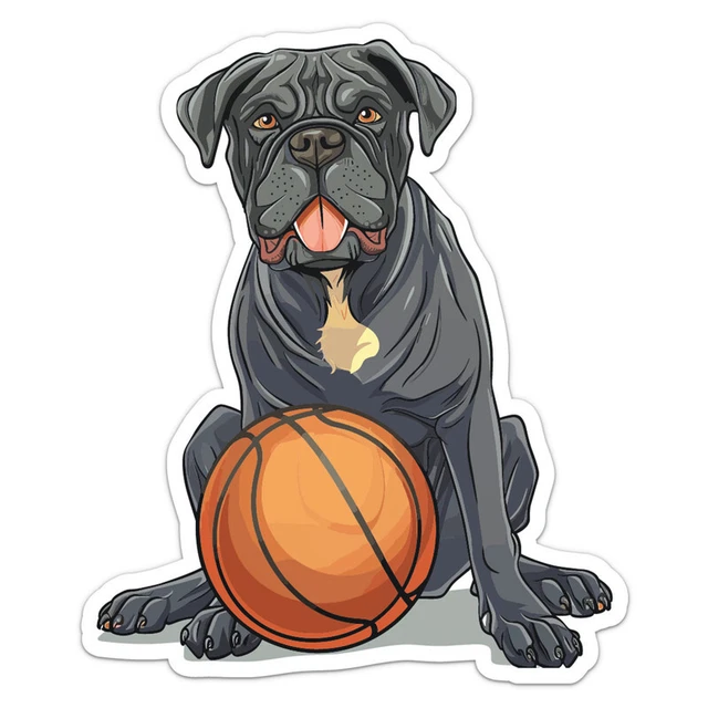 Basketball Cane Corso Dog Sticker Phone Decal Water Bottle Stickers Car ...