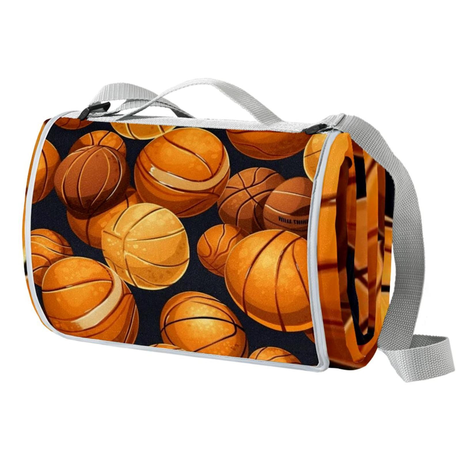 Basketball Canvas Beach Blanket - Picnic Mat Outdoor Waterproof Sand ...