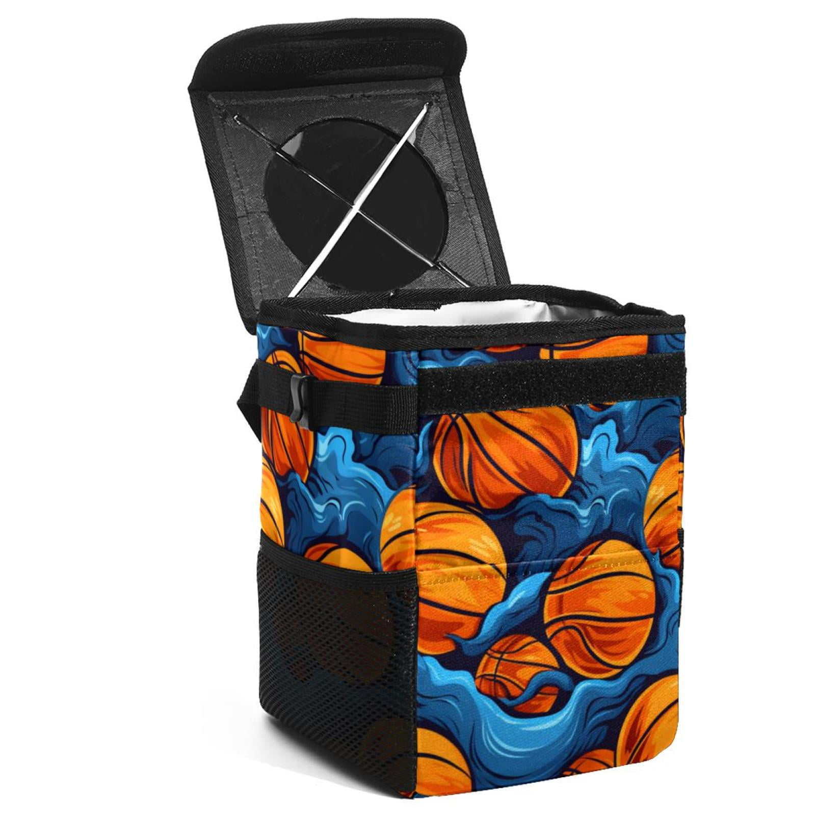 Basketball Car Trash Can: Foldable, with Lid, Leak-proof, Hanging ...