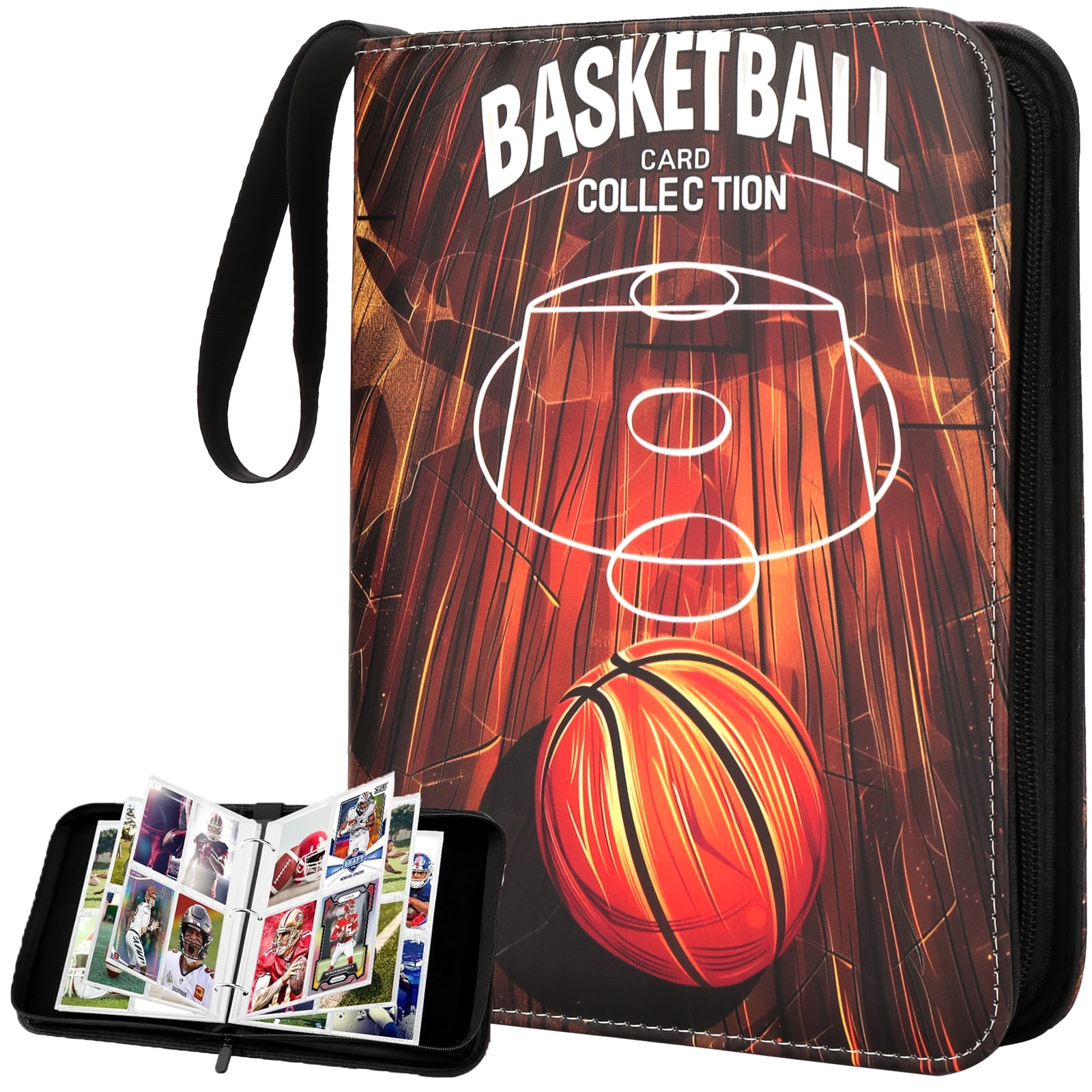 Basketball Card Binder 4 Pocket, Sports Card Binder for Basketball ...
