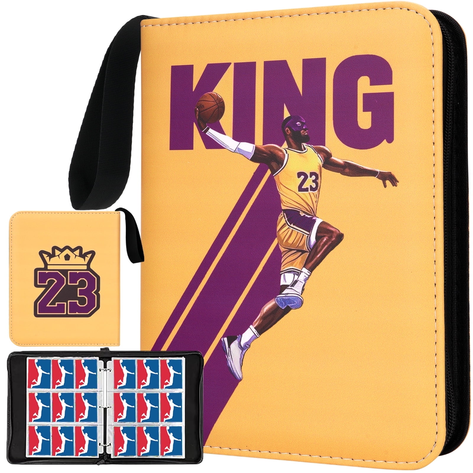 HBK 900 Pockets Basketball Card Binder with 50 Removable Sleeves, PU ...