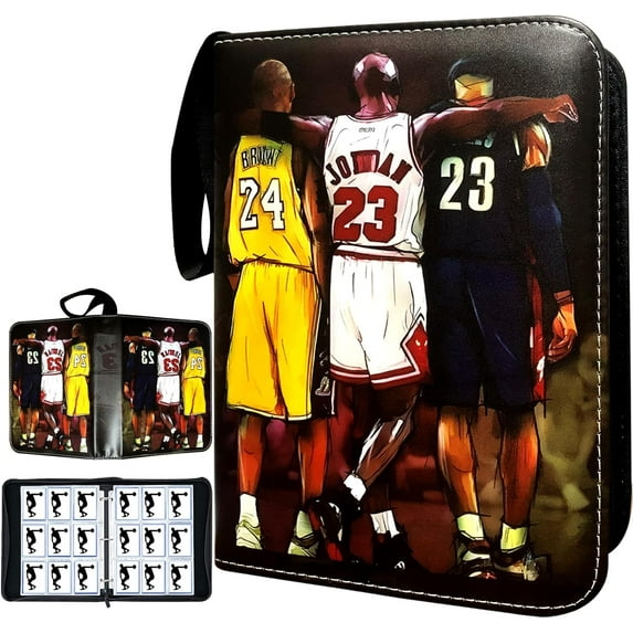 Basketball Card Binder, Trading Card Binder 9 Pocket with 50 Removable ...
