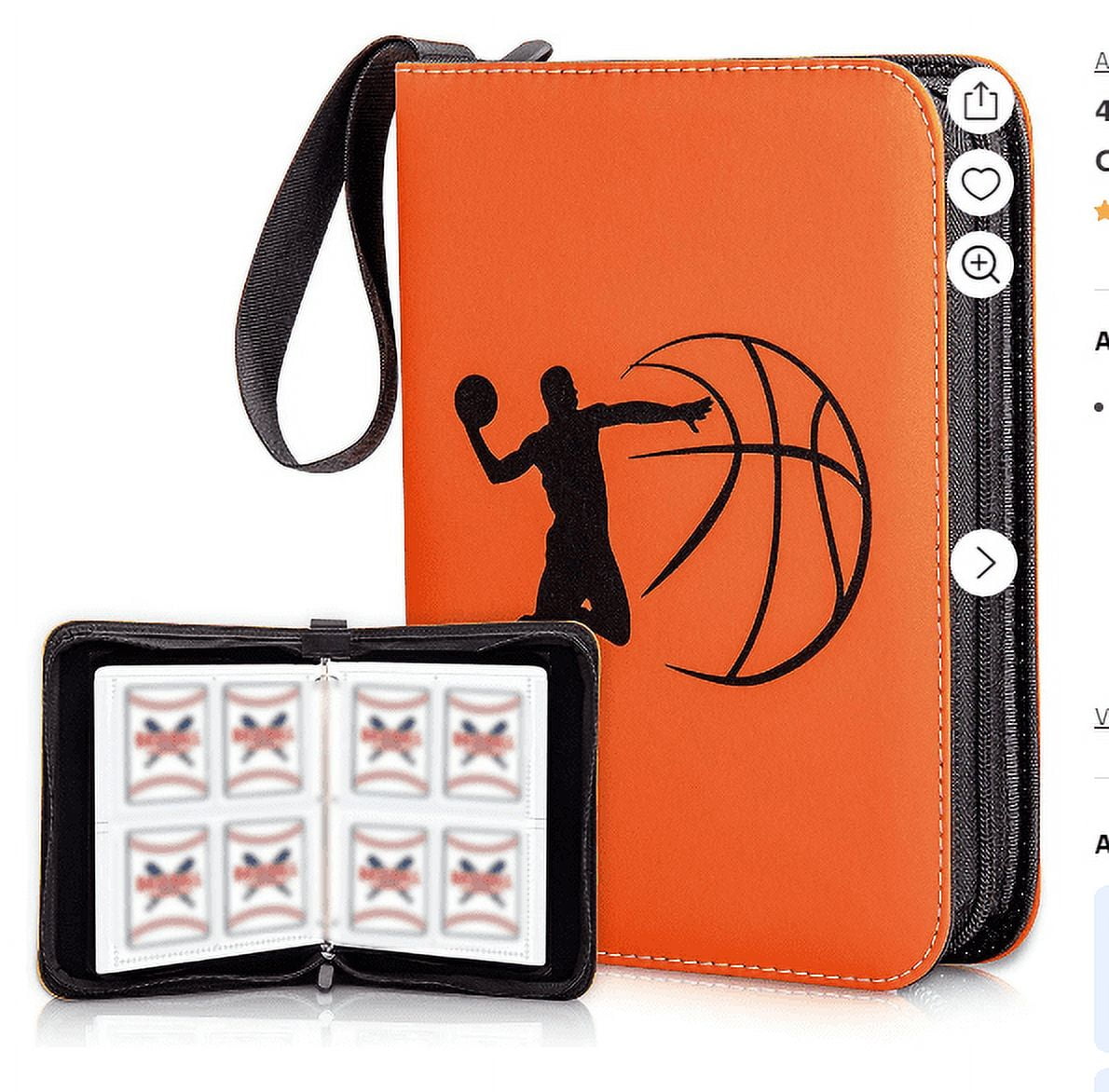 Basketball Cards Binder 400 Pockets, Trading Cards Holder Card ...