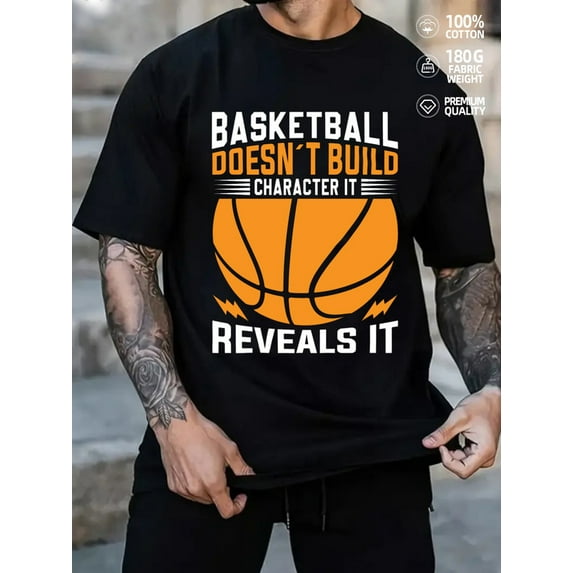 Basketball Character mens Exercise 180G 100% Cotton black Dumbbell ...