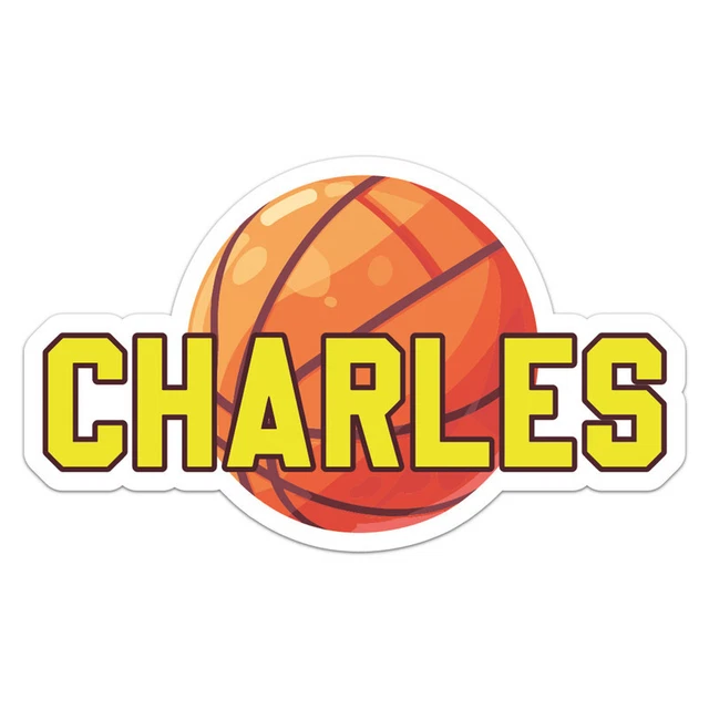 Basketball Charles Sticker Phone Decal Water Bottle Stickers Car Decals ...