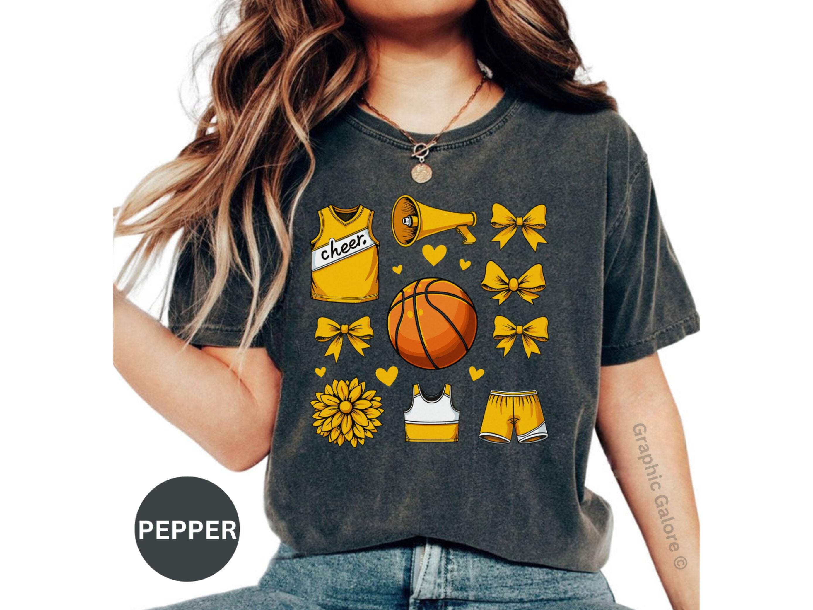 Basketball Cheer Shirt, Coquette Basketball Shirt, Womens Basketball ...