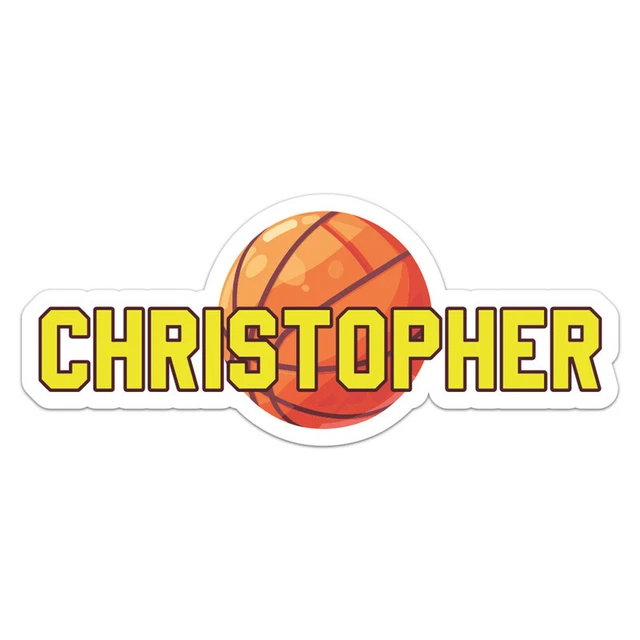 Basketball Christopher Sticker Phone Decal Water Bottle Stickers Car ...