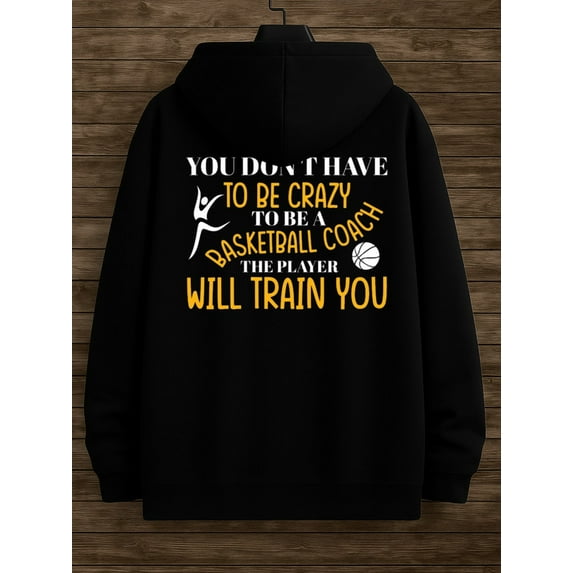 Basketball Coach sweatshirt game mens sweatshirts black All-Season ...