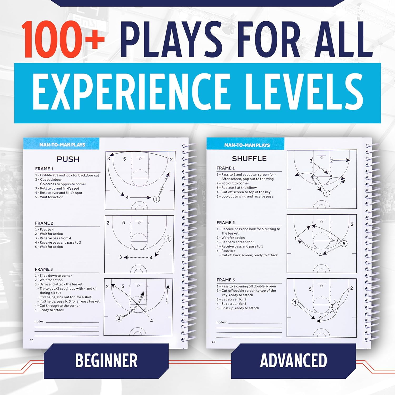 Basketball Coaches Journal Notebook with 100+ Plays - Perfect Coaching ...