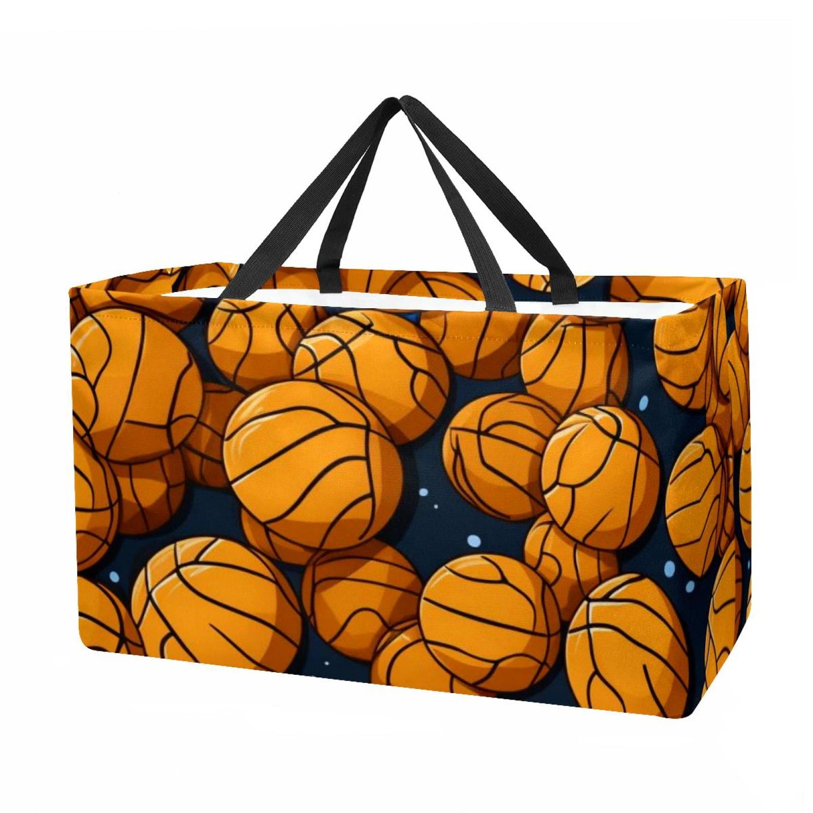 Basketball Collapsible Oxford Cloth Tote Bag: Reusable, Foldable, and ...