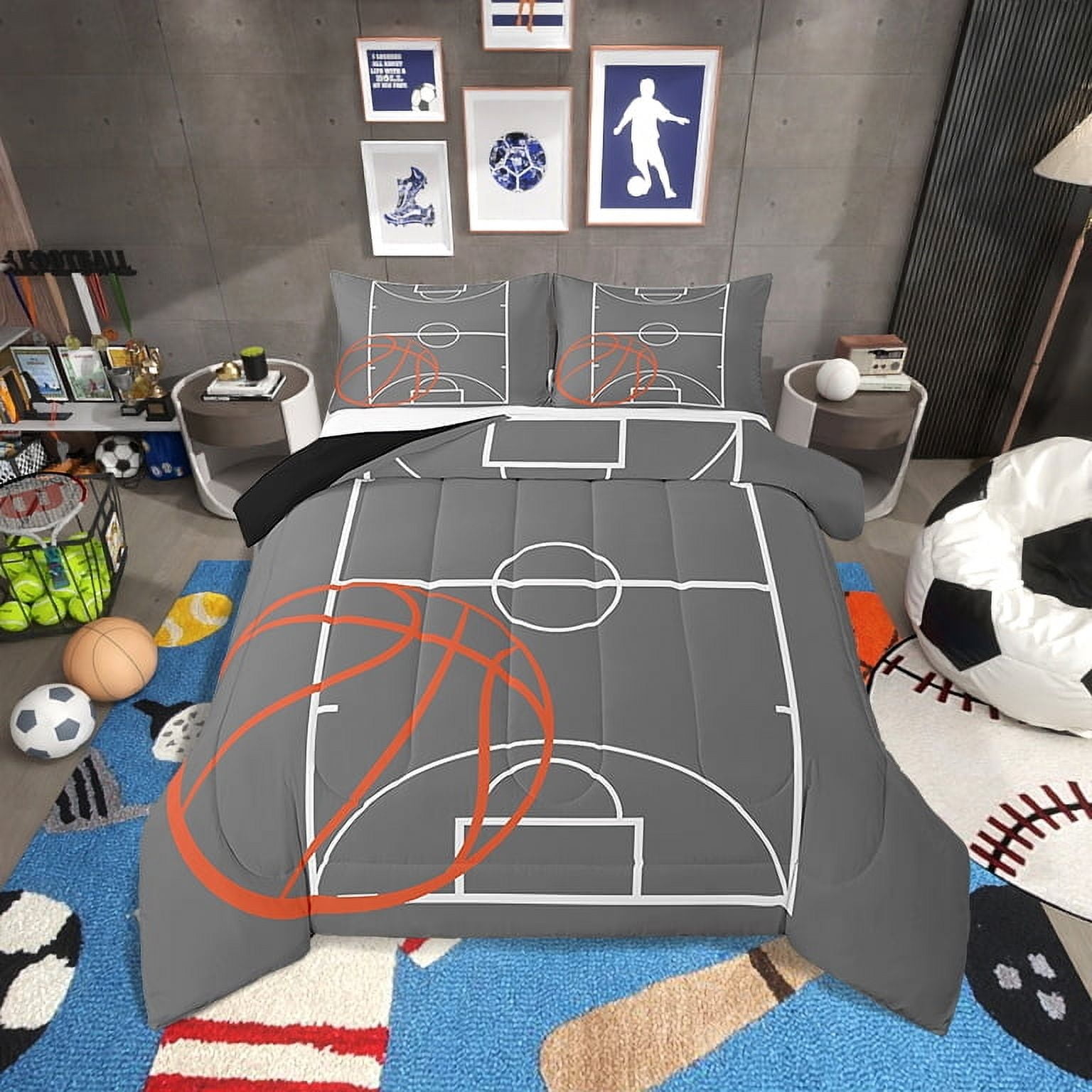 Basketball Comforter Set Basketball Bedding Set,Gaming Sports Down ...