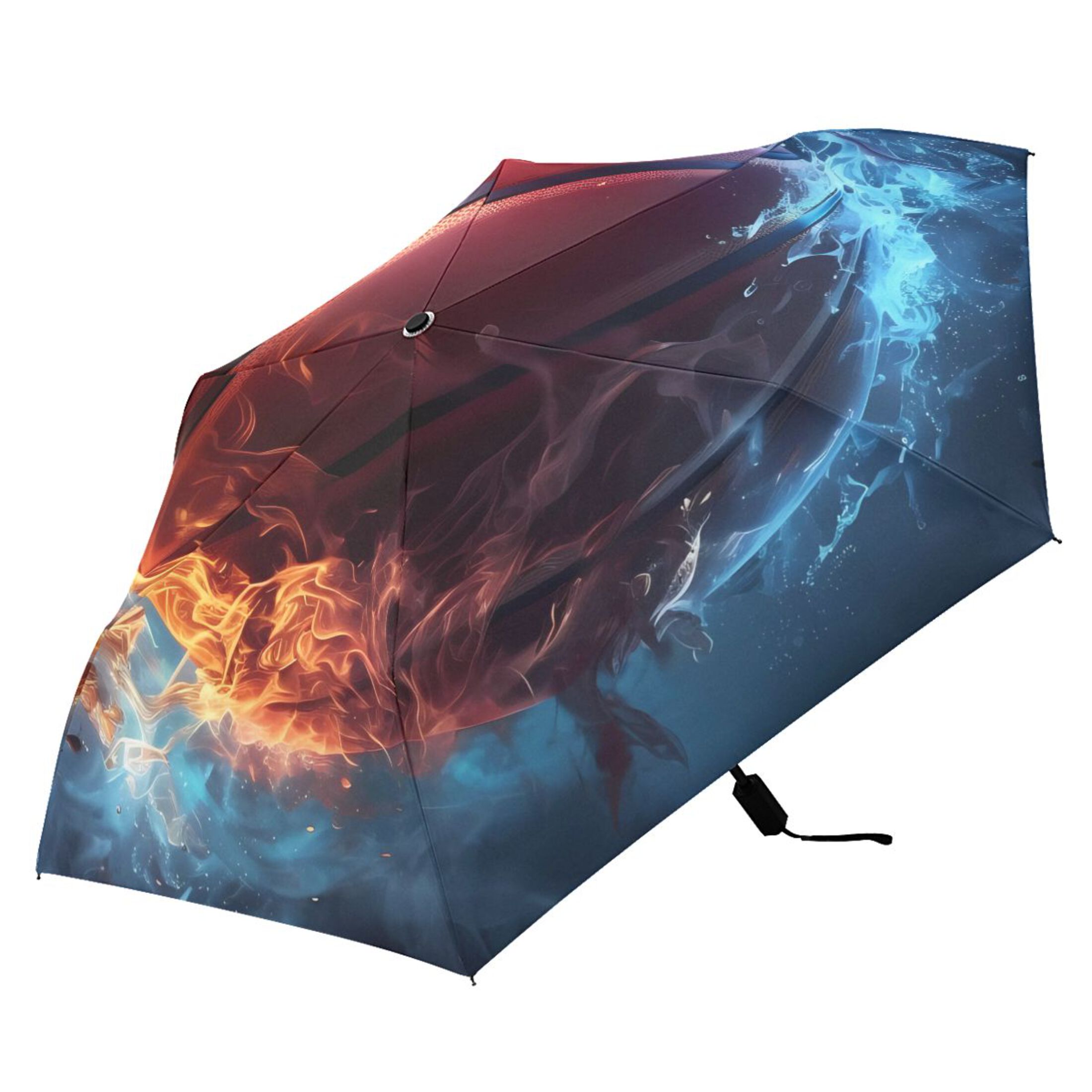Basketball Cool Compact Folding Umbrella for Rain Windproof Travel ...