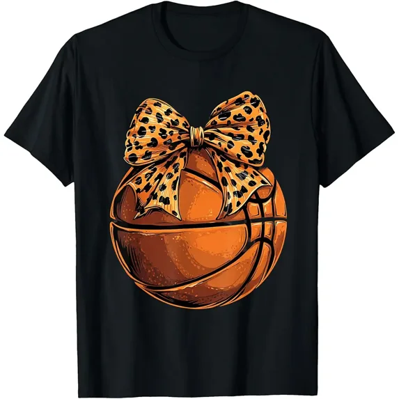 Basketball Coquette Bow Cute Basketball Player T-Shirt - Walmart.com