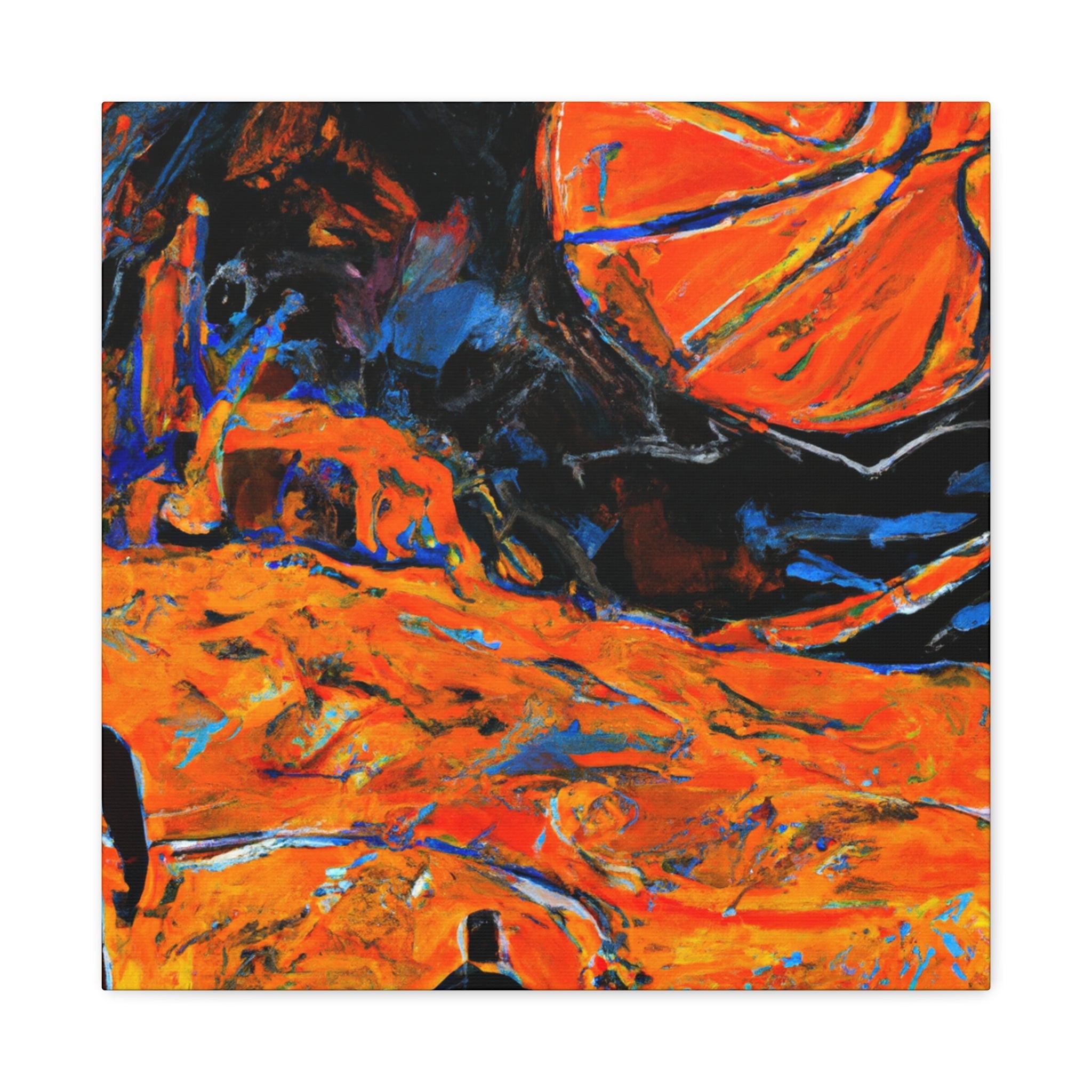 Basketball Court Abstract - Canvas - Walmart.com