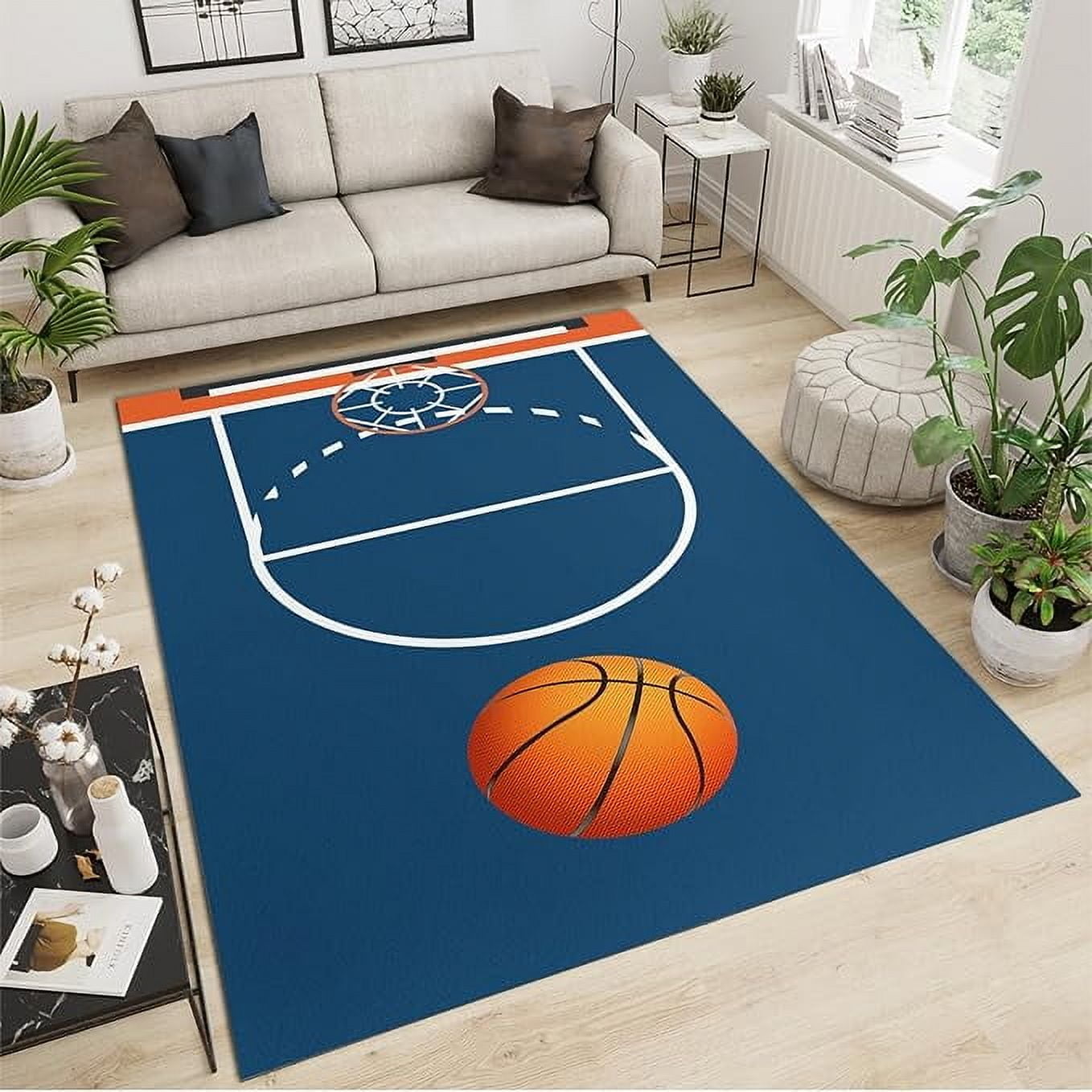 Basketball Court Area Rug, Basketball Court Floor Design Rugs For ...