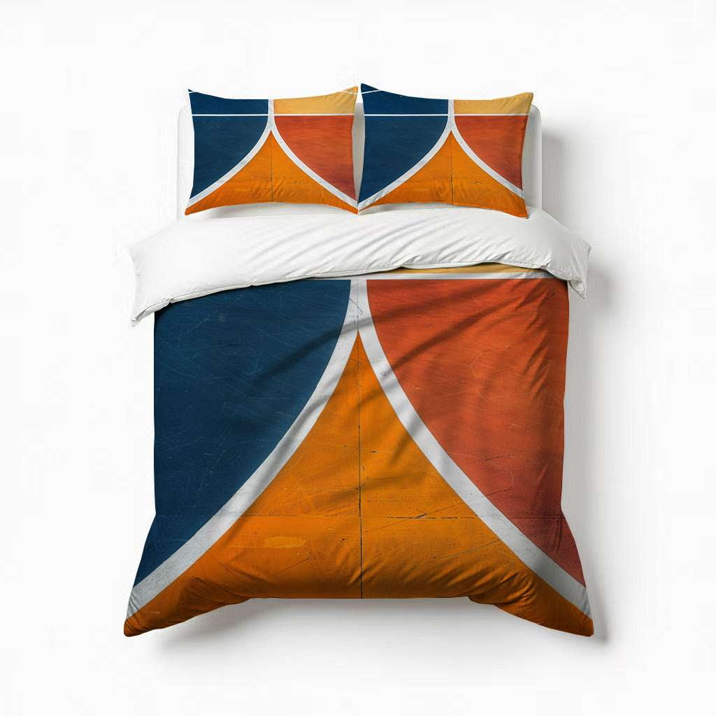 Basketball Court Art Bedding Set 3 Pcs Soft Microfiber Quilt Cover For ...