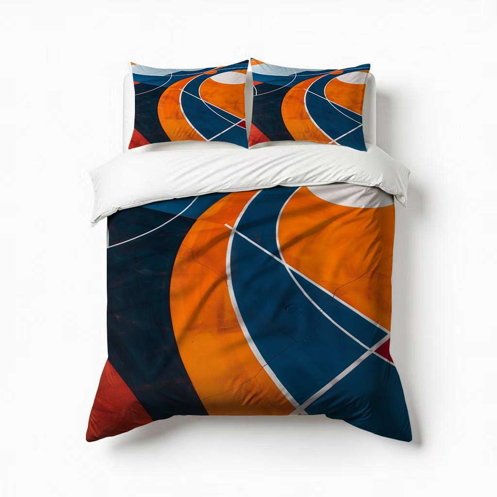 Basketball Court Art Bedding Set 3 Pcs Soft Microfiber Quilt Cover For ...