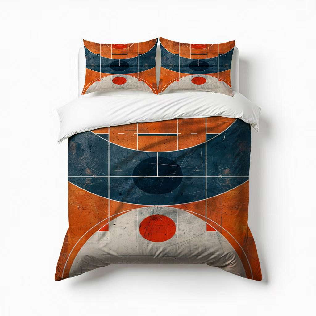 Basketball Court Art Bedding Set 3 Pcs Soft Microfiber Quilt Cover For ...