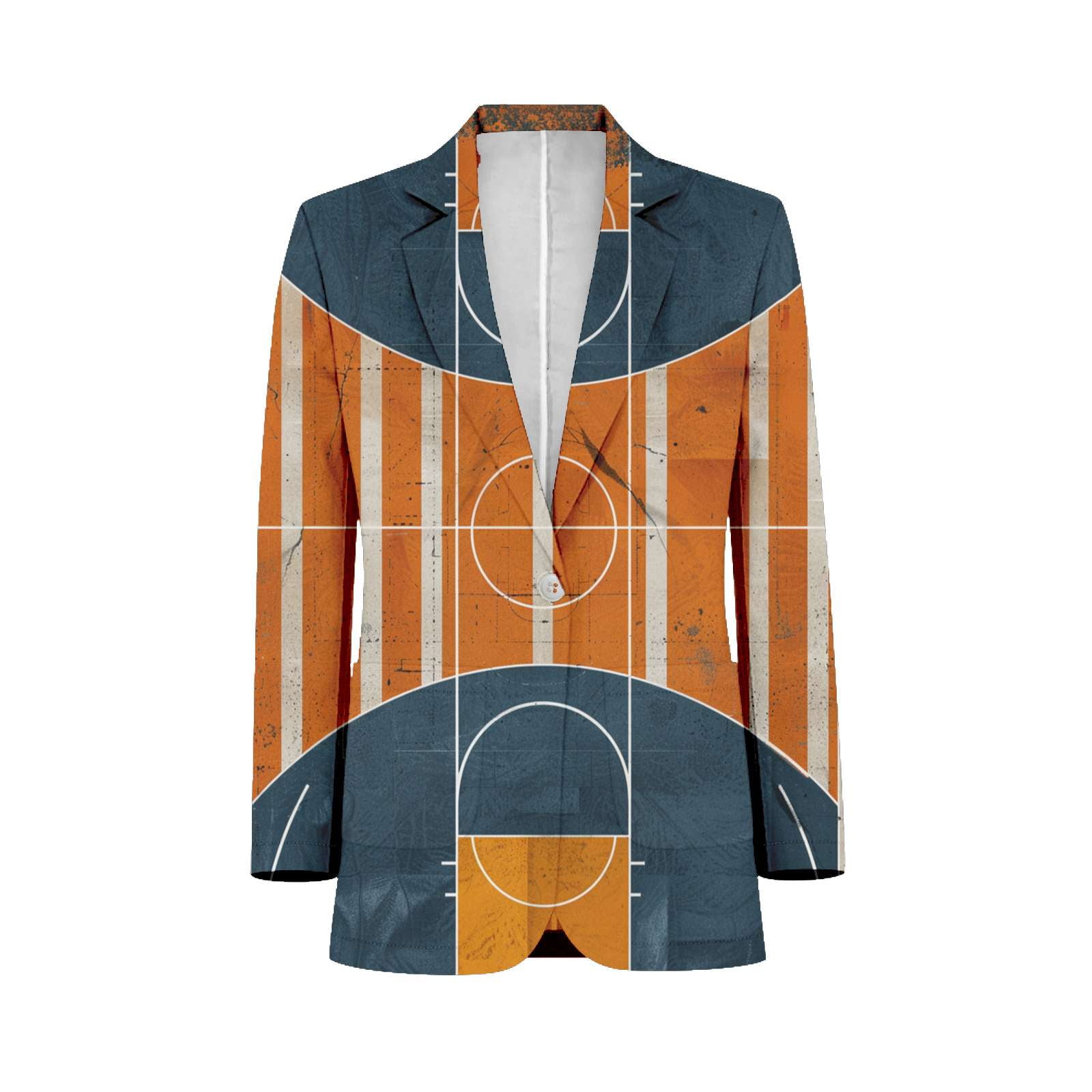 Basketball Court Art Customized Men's Suits full man Shawl Collar ...