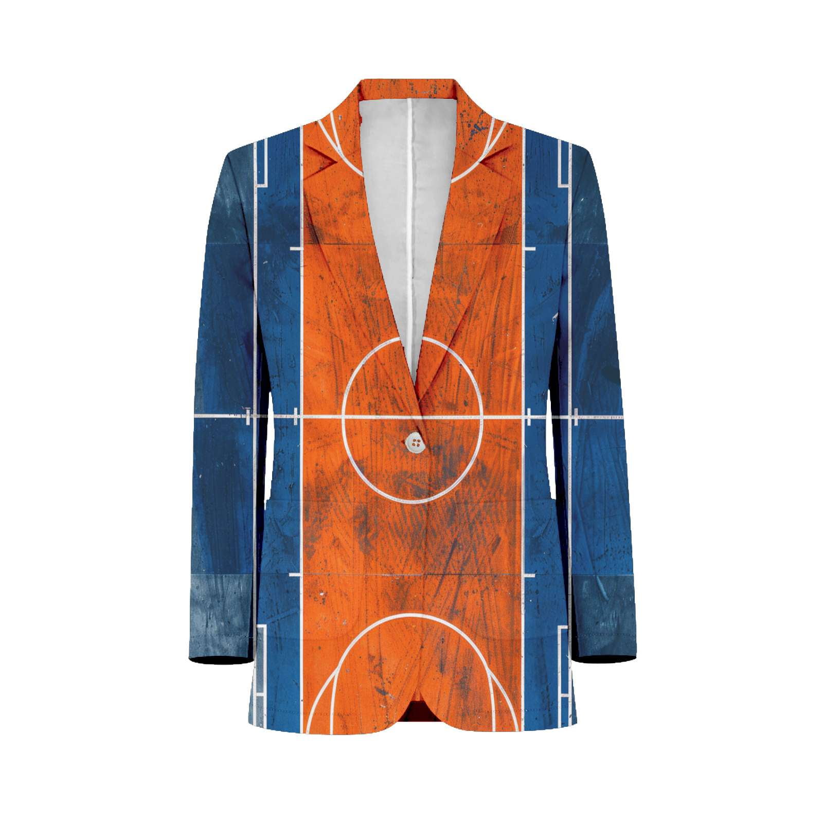 Basketball Court Art Customized Men's Suits full man Shawl Collar ...