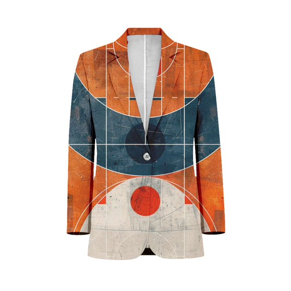 Basketball Court Art Customized Men's Suits full man Shawl Collar ...