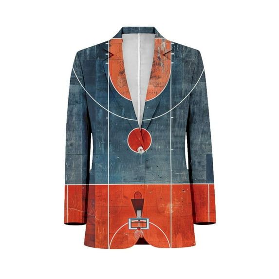 Basketball Court Art Men Blazers Slim Clothing Summer Jacket Man ...