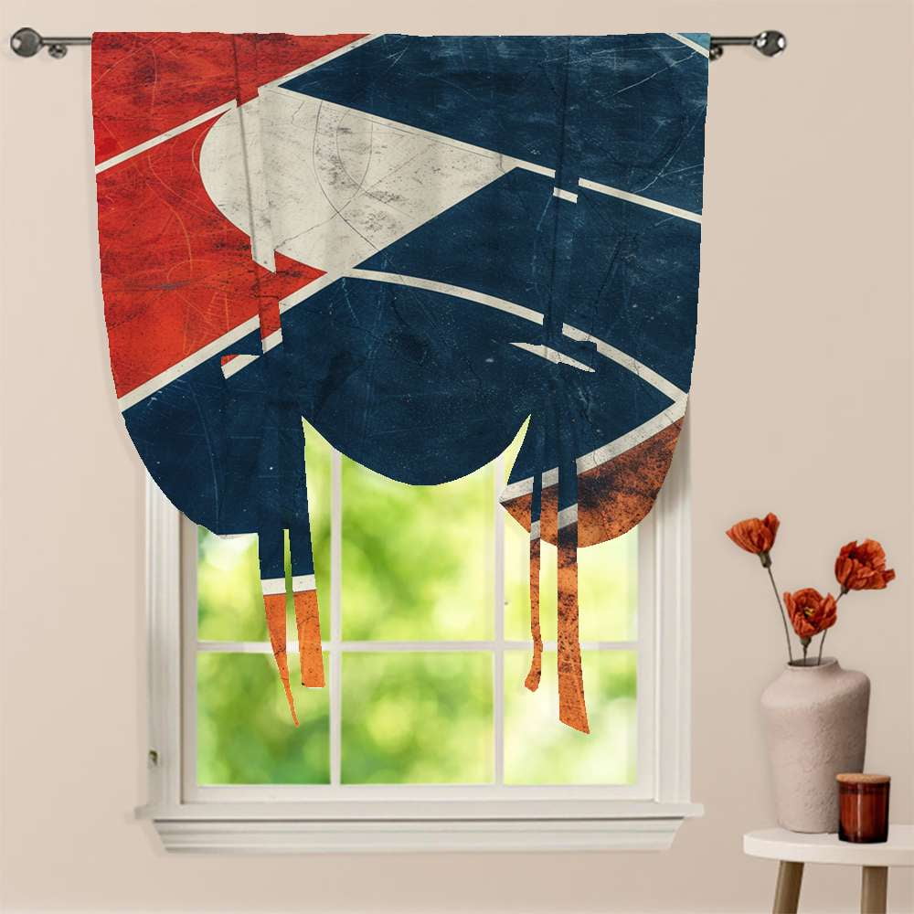 Basketball Court Art Window Curtain for Living Room Roman Curtain ...