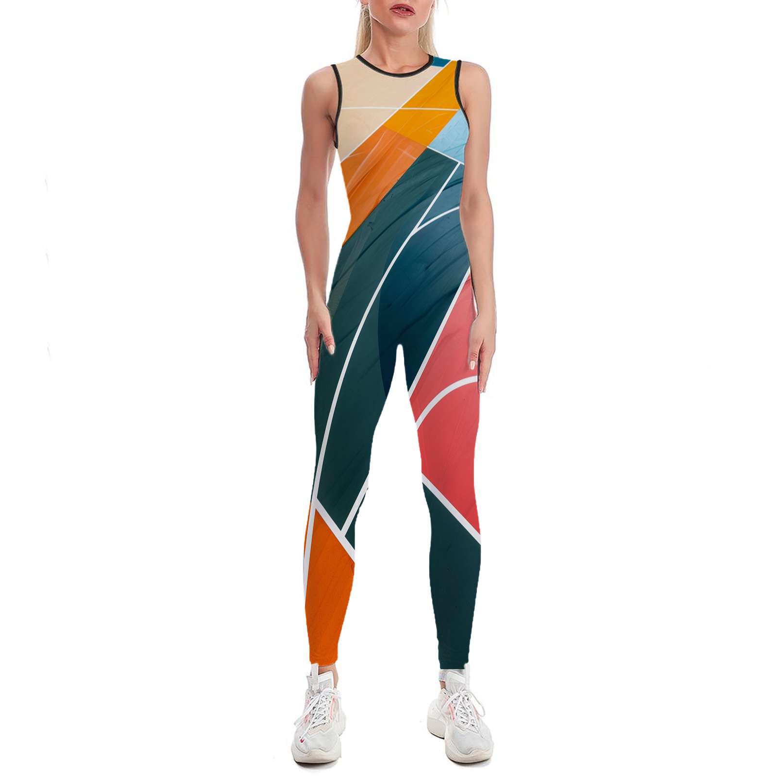 Basketball Court Art Women's One Piece Yoga Jumpsuits Leggings Playsuit ...