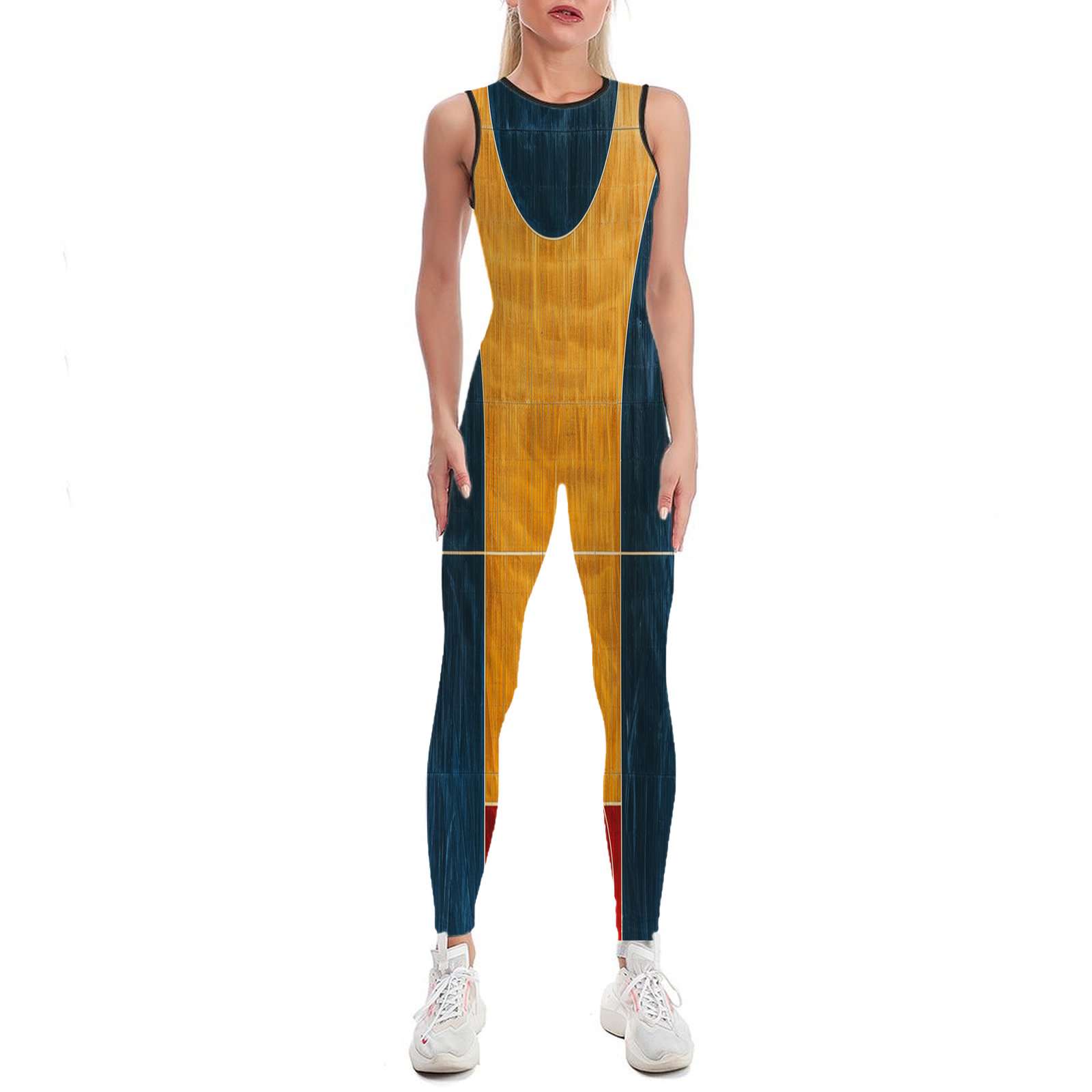 Basketball Court Art Women's One Piece Yoga Jumpsuits Leggings Playsuit ...